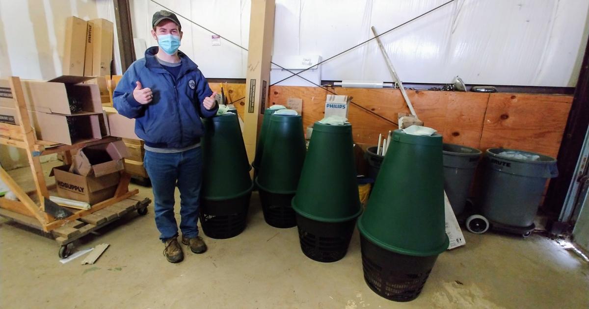 NRRA Green Cone Solar Digester Setup | NH Recycles